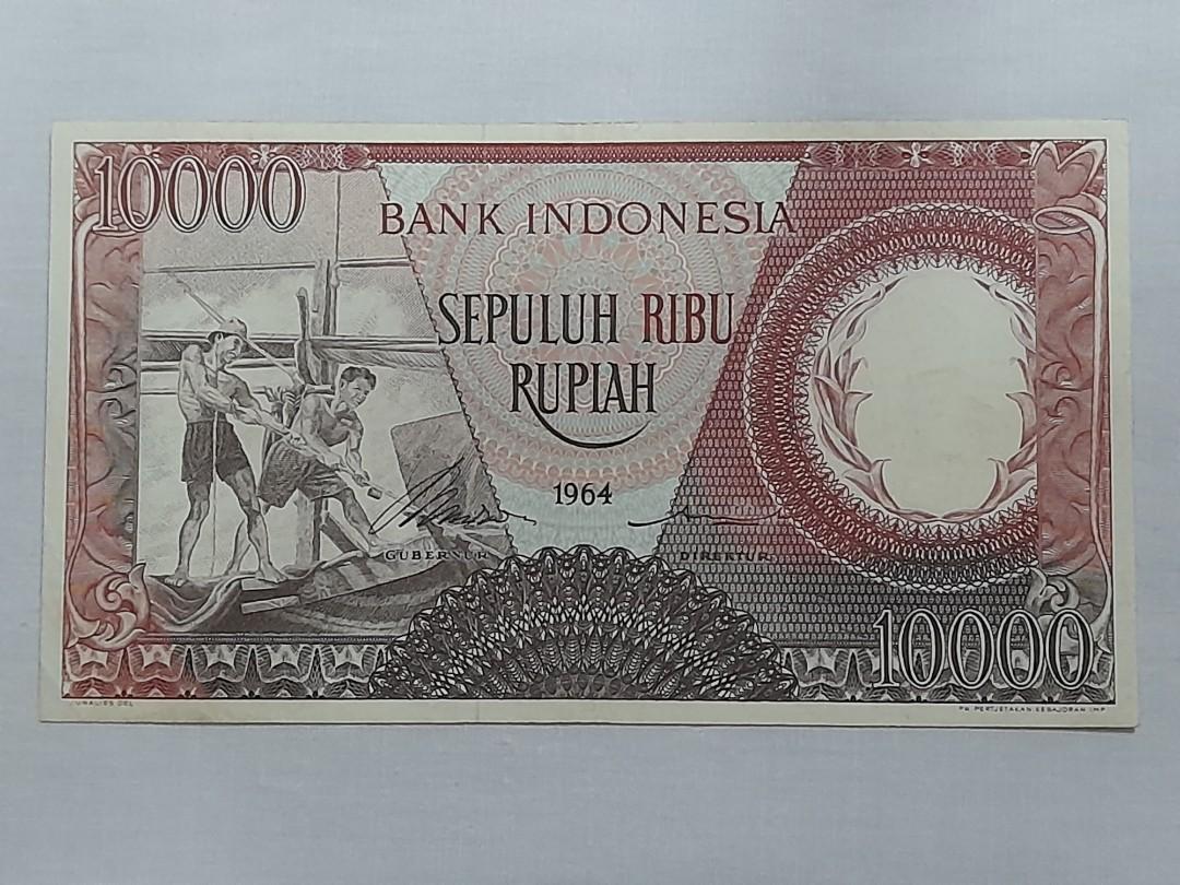 Bank Indonesia 10000 Sepuluh Ribu Rupiah 1964, Hobbies & Toys ...