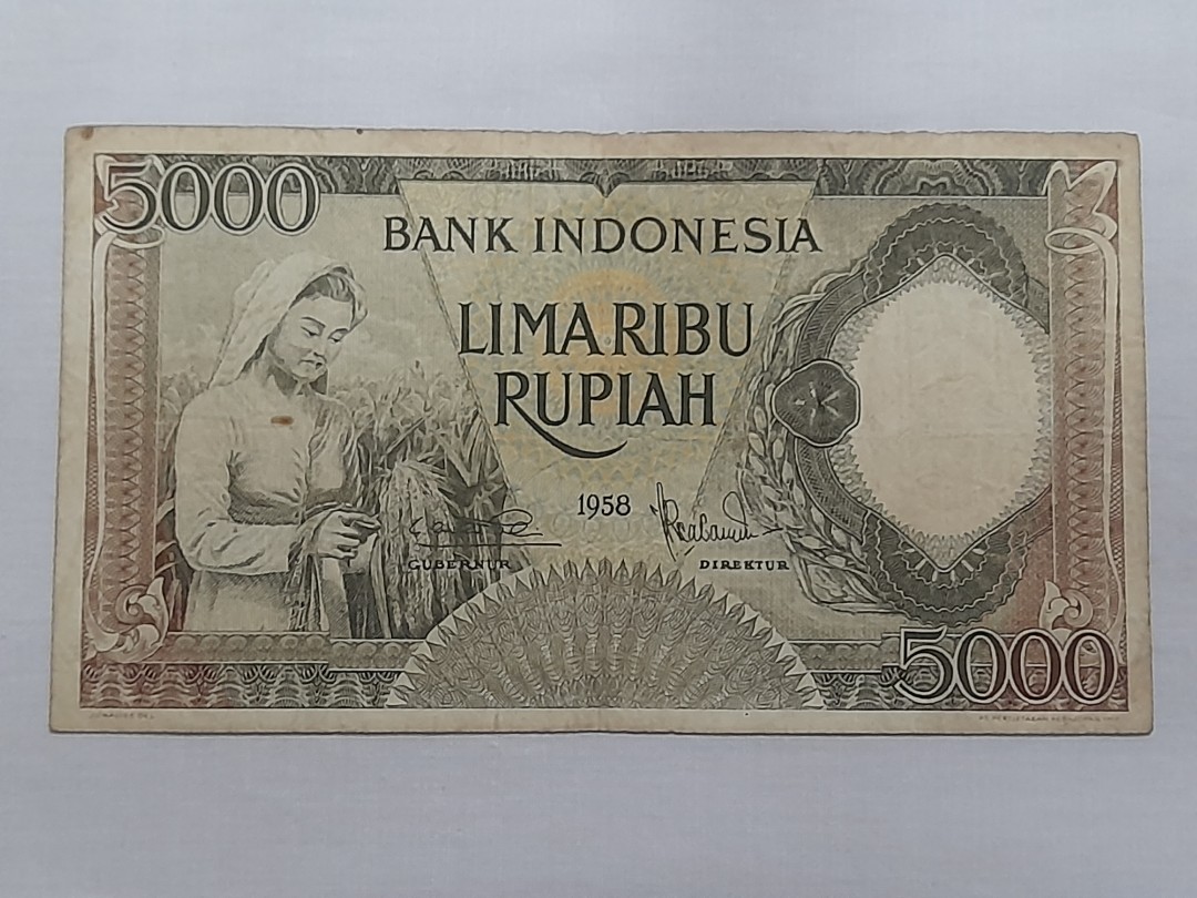 Bank Indonesia 5000 Lima Ribu Rupiah 1958, Hobbies & Toys, Memorabilia ...