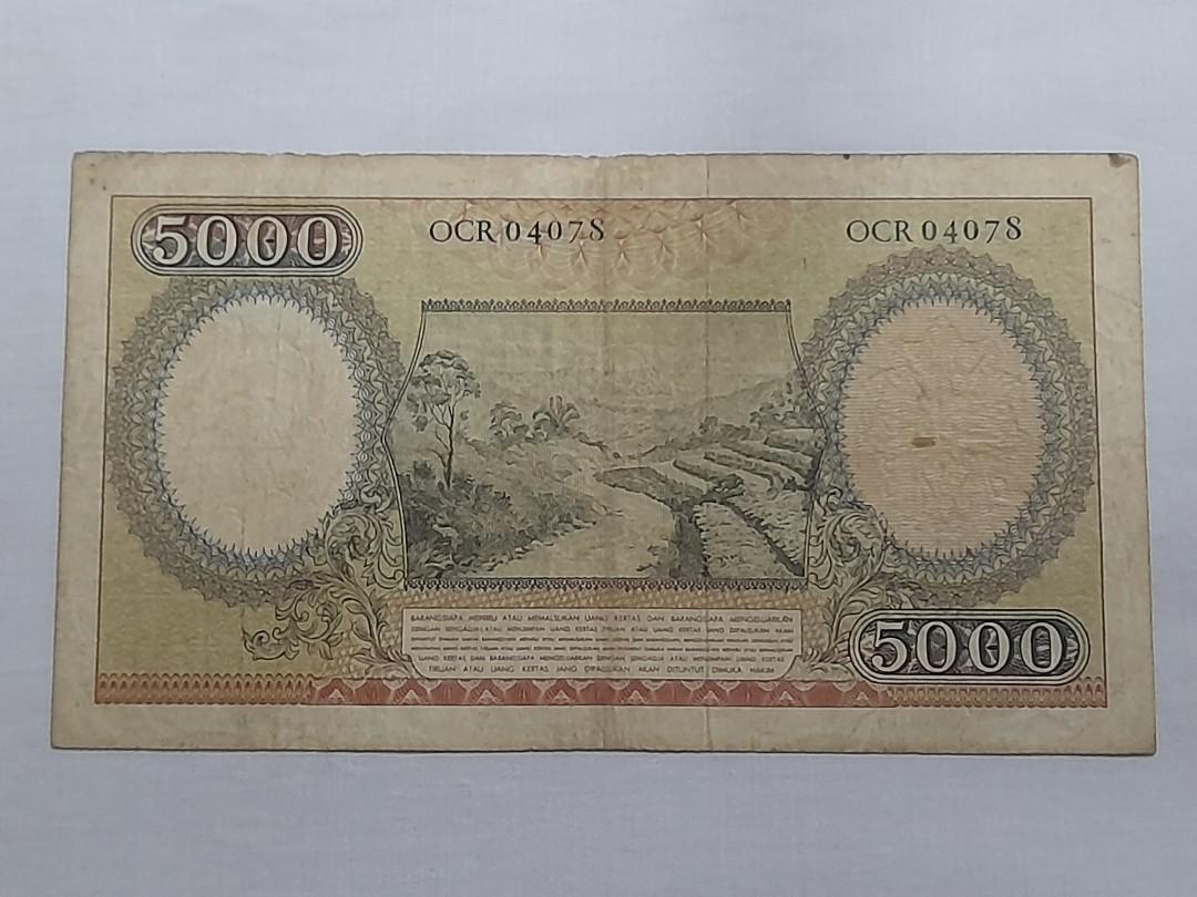 Bank Indonesia 5000 Lima Ribu Rupiah 1958, Hobbies & Toys, Memorabilia ...