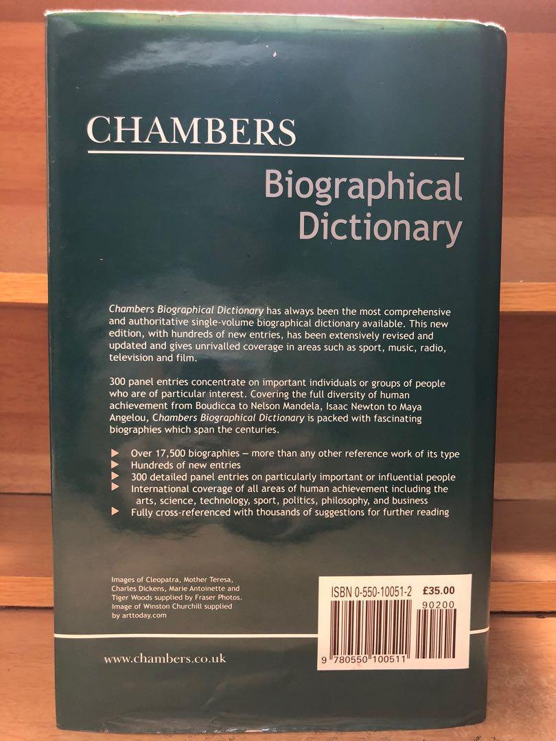 Biographical Dictionary by Chambers, Hobbies & Toys, Books & Magazines ...