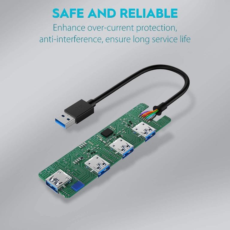[BRAND NEW] Aceele (AC-T07) USB 3.0 Hub, 4-Port USB 3.0 Ultra Slim Data Hub, USB Extender for ...