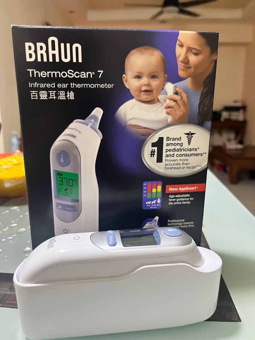 Braun thermometer with extra disposable lens, Babies & Kids, Baby ...