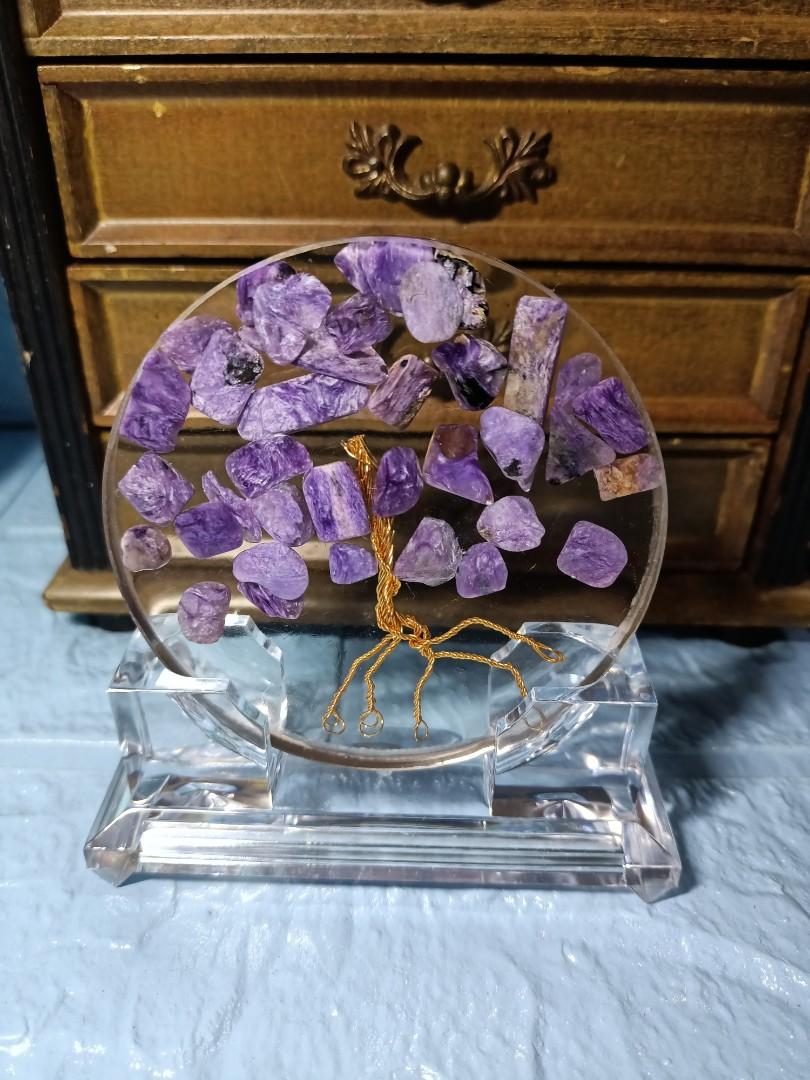 Charoite tree of life decor, Furniture & Home Living, Home Decor, Vases ...