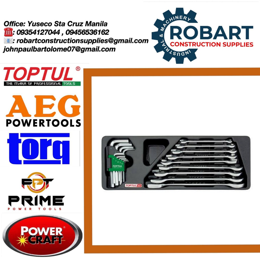 Double open end wrench and hex key wrench set, Commercial & Industrial ...