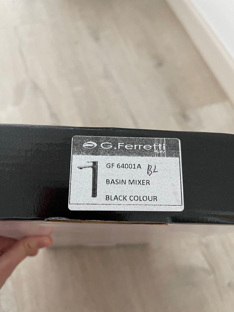 G ferretti matte black basin mixer water tap GF 64001A, Furniture ...