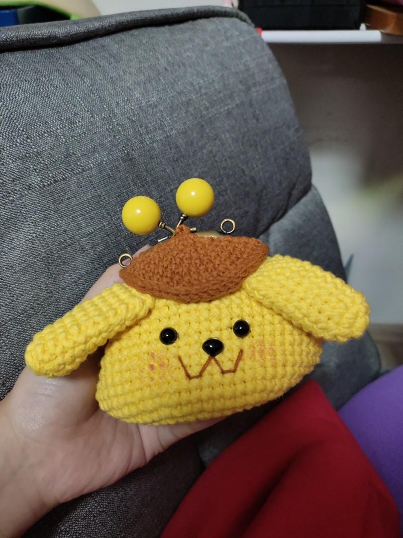Handmade crochet pompompurin pouch, Hobbies & Toys, Stationery & Craft ...