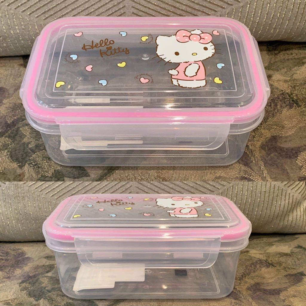 Hello kitty plastic container 915ml, Furniture & Home Living ...