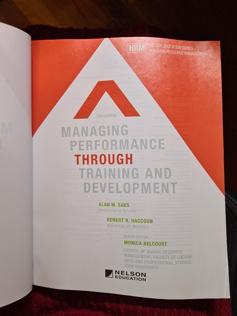 HRM TB: Managing Performance through Training and Development (7th ...