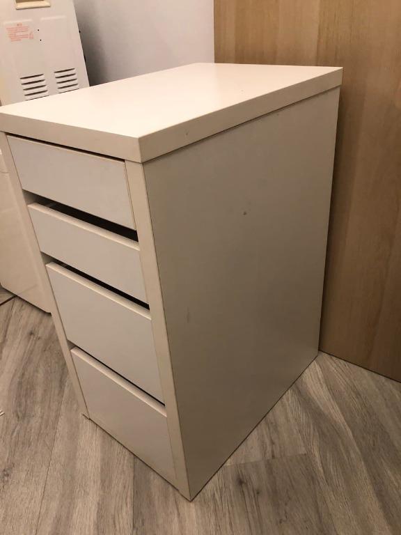 IKEA MICKE Drawer unit on castors, white 35x75x50 cm, Furniture & Home ...