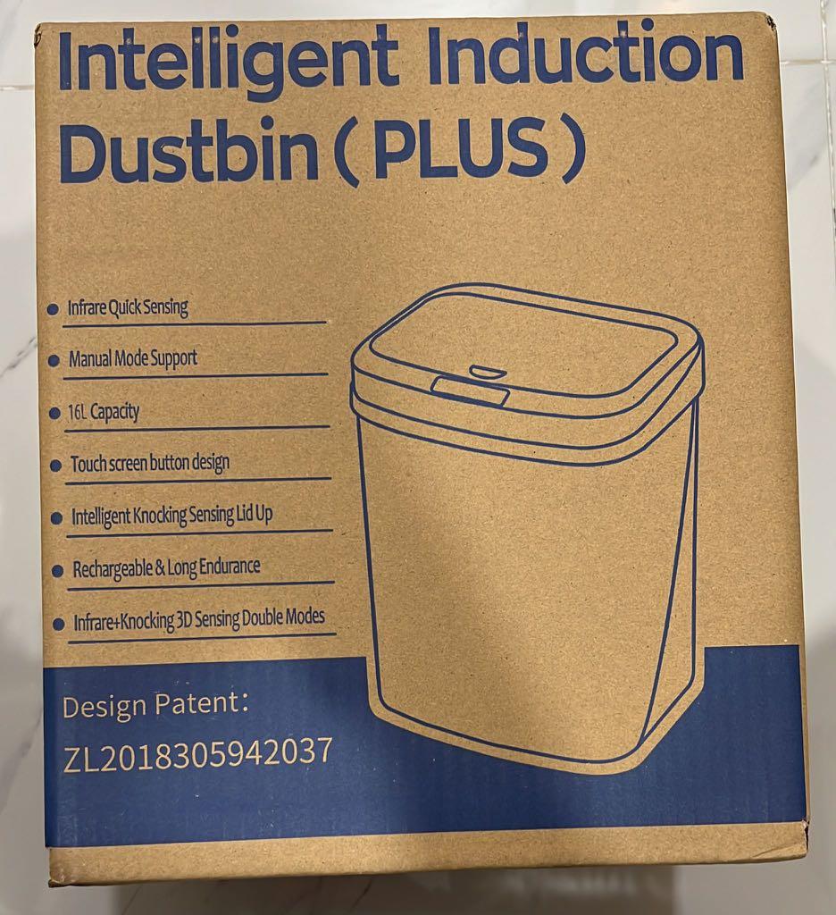 Intelligent induction dustbin (PLUS), Furniture & Home Living, Cleaning ...