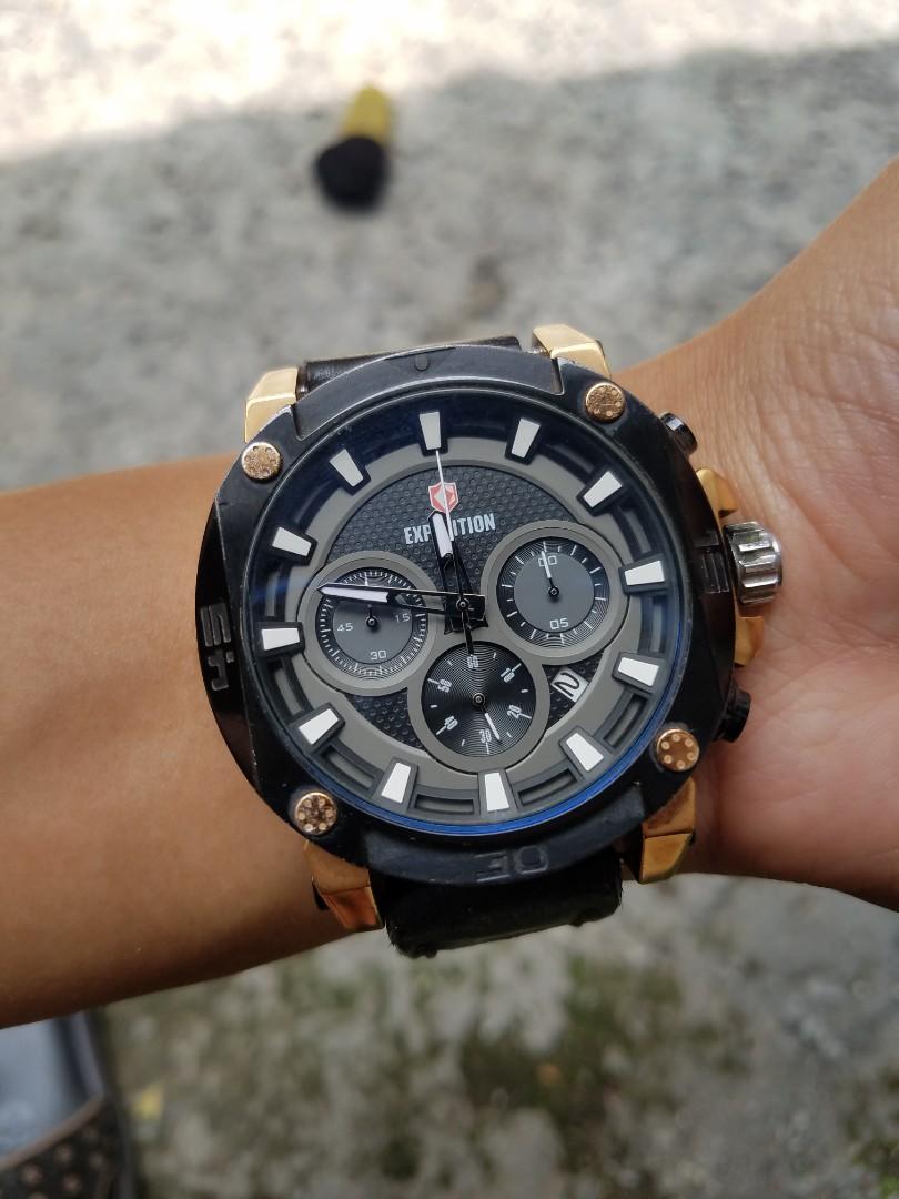 Jam tangan expedition chrono gold original, Fesyen Pria, Jam Tangan di ...