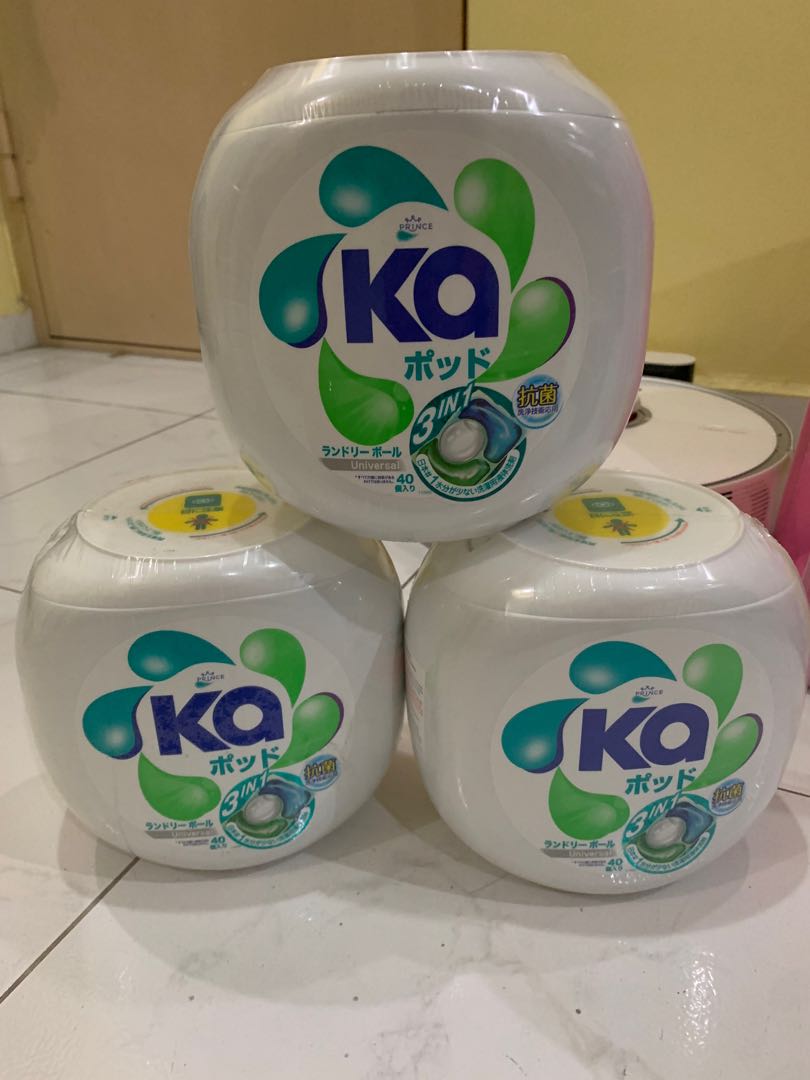 Ka 3in1 Laundry Capsules 40 Pods x 3 Tubs, Furniture & Home Living, Cleaning & Homecare Supplies ...