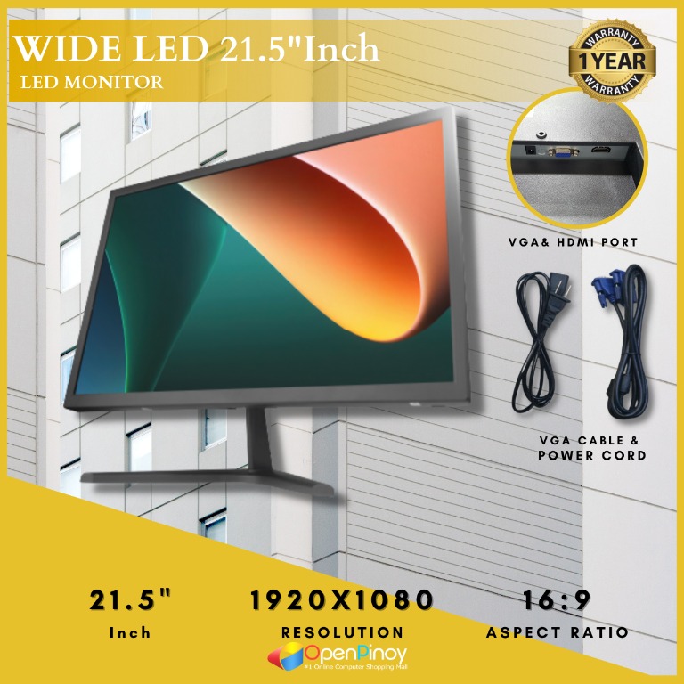 LED 21.5” WIDE LED MONITOR, Computers & Tech, Parts & Accessories ...