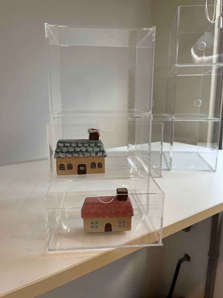 {LIKE NEW} Authentic Muji Acrylic Single Drawer Unit x 2, Furniture ...