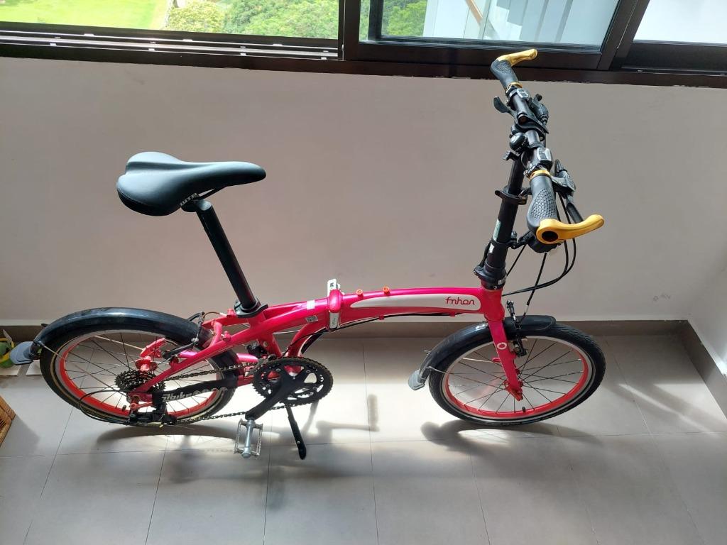 Limited edition cherry red FnHon Tornado foldable bicycle, Sports ...