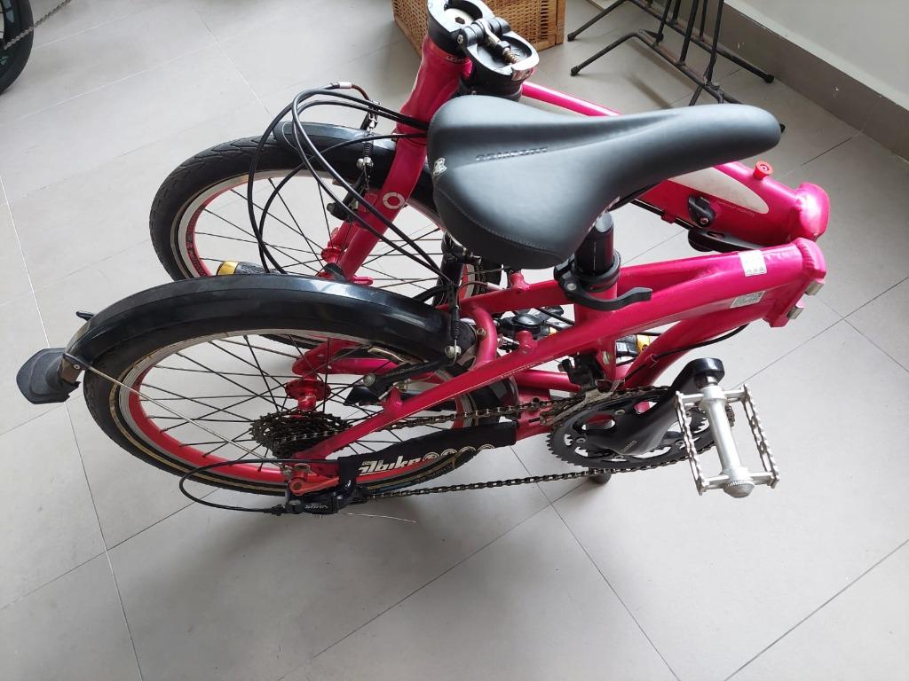 Limited edition cherry red FnHon Tornado foldable bicycle, Sports ...