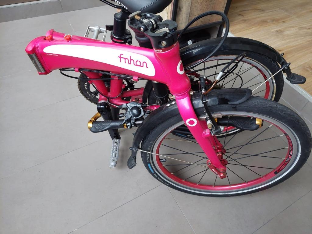 Limited edition cherry red FnHon Tornado foldable bicycle, Sports ...