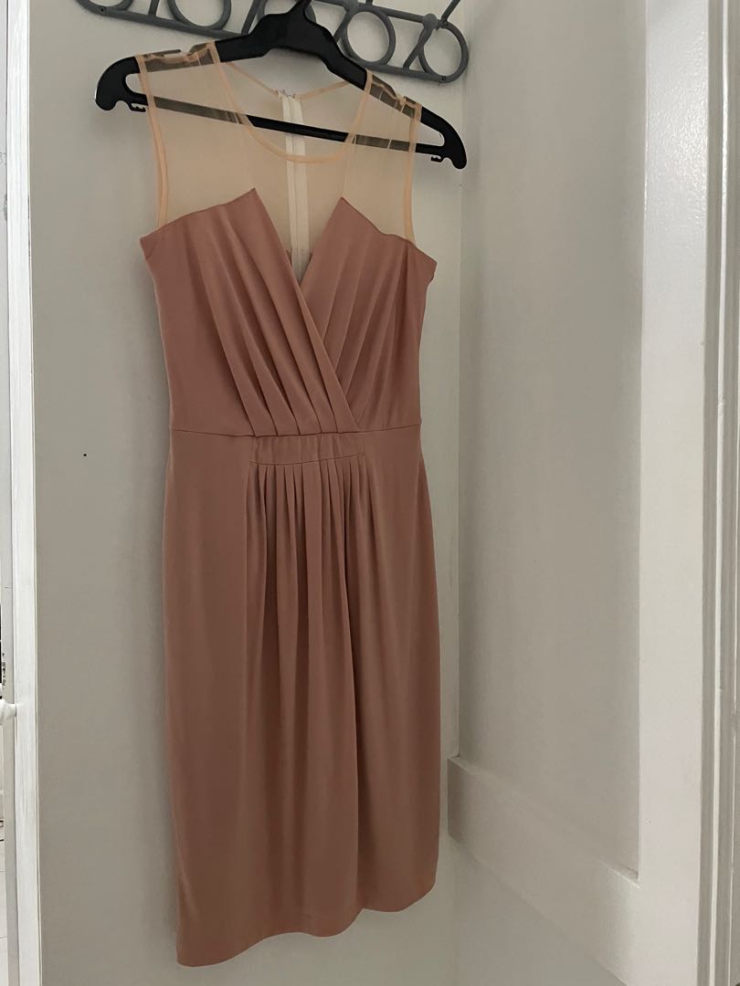 Mags old rose mesh cocktail dress, Women's Fashion, Dresses & Sets ...