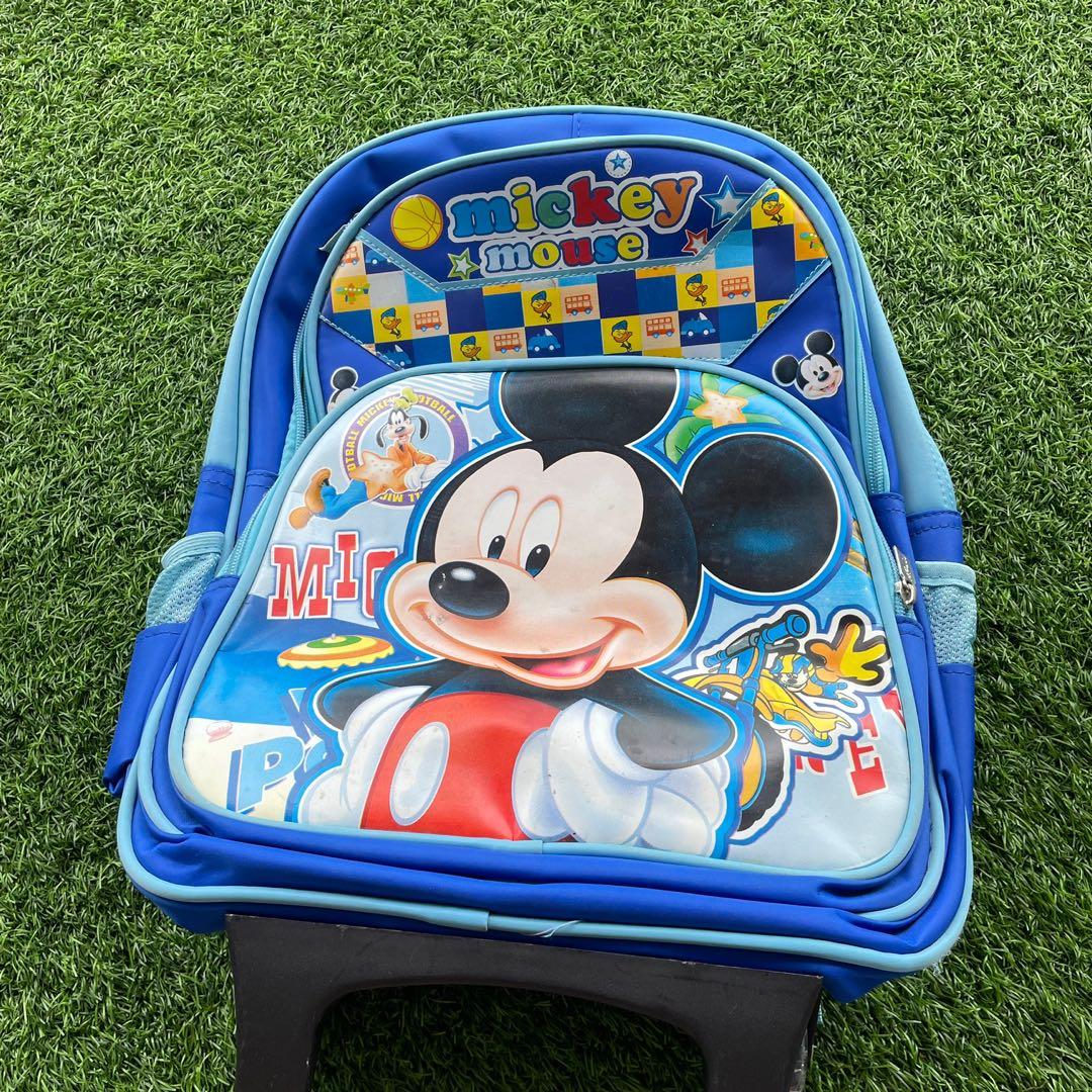 Mickey Mouse Luggage pull along backpack, Babies & Kids, Going Out ...