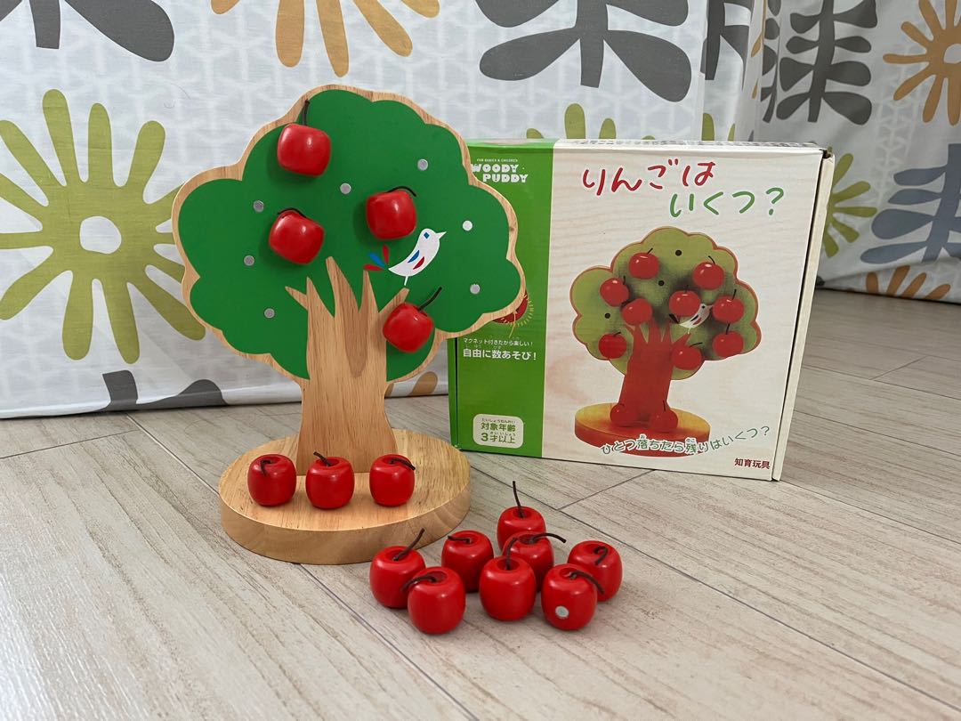 Montessori wooden counting tree, Hobbies & Toys, Toys & Games on Carousell