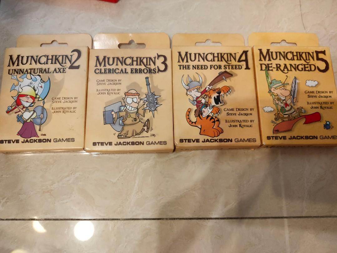 Munchkin Expansion Packs 2-5, Hobbies & Toys, Toys & Games on Carousell