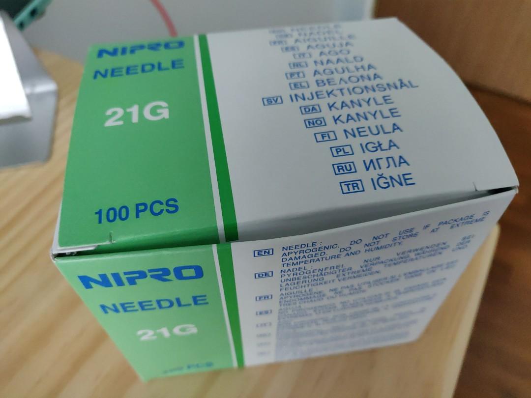 Nipro 21G Needles, Health & Nutrition, Medical Supplies & Tools on ...