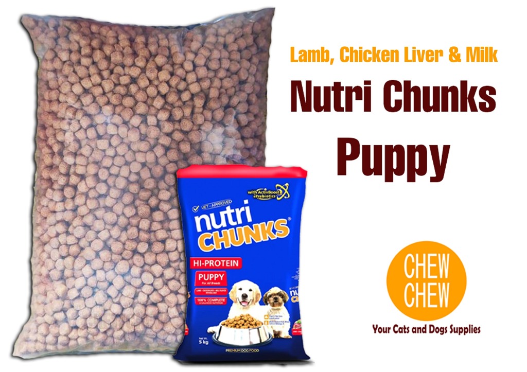 Nutri Chunks Dry Dog Food for Puppy - Lamb, Chicken Liver & Milk, Pet ...