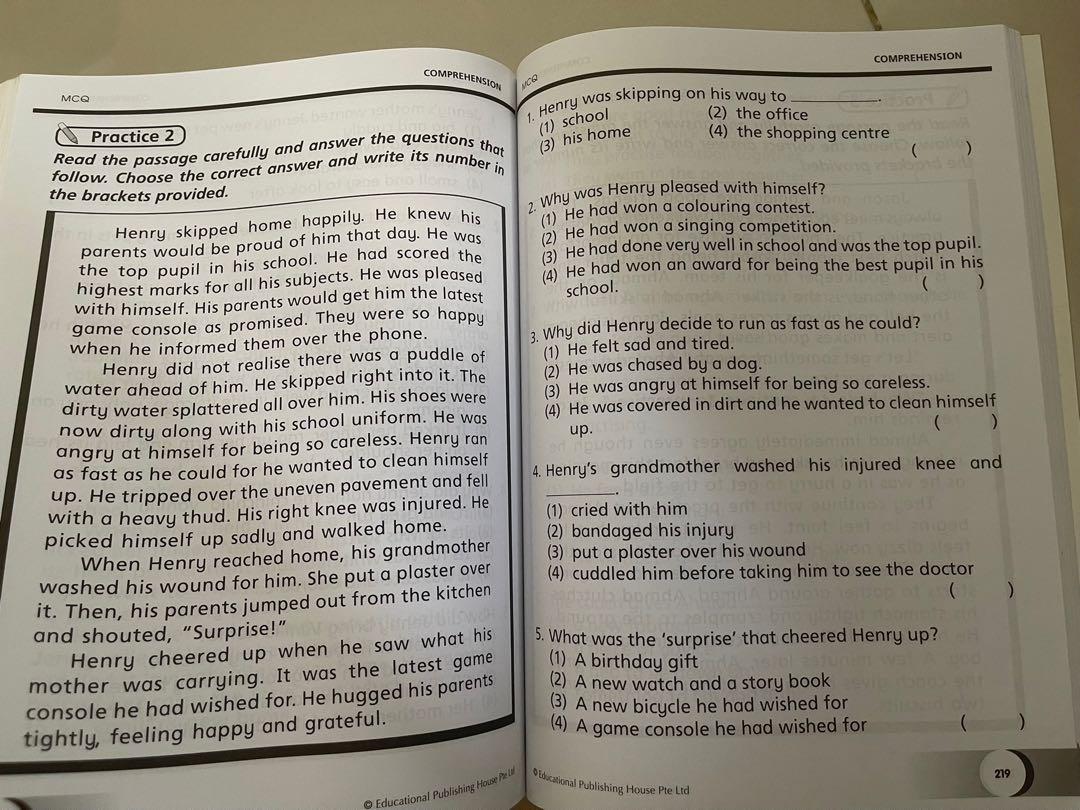 P2 English assessment grammar vocabulary and comprehension, Hobbies ...