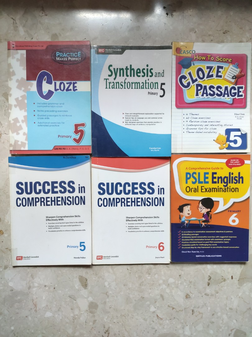 P5 Cloze, Synthesis and Transformation, Success in Comprehension, Oral ...