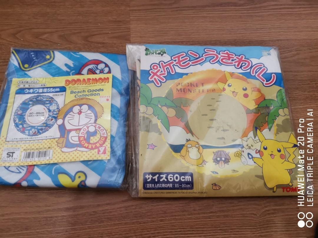 Pikachu & Doraemon swim float ring, Hobbies & Toys, Toys & Games on ...