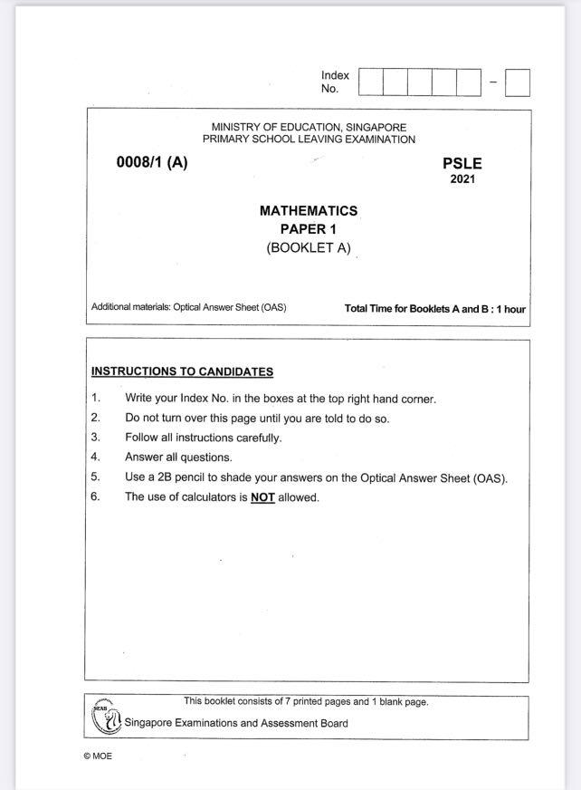 PSLE Past Exam Papers, Hobbies & Toys, Books & Magazines, Assessment ...