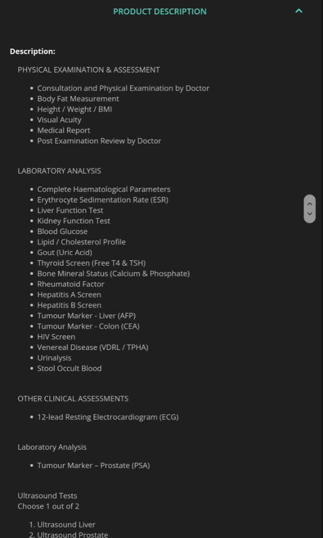 Raffles Medical Health Screening - LIVE WELL DELUXE PLUS (FOR MEN ...
