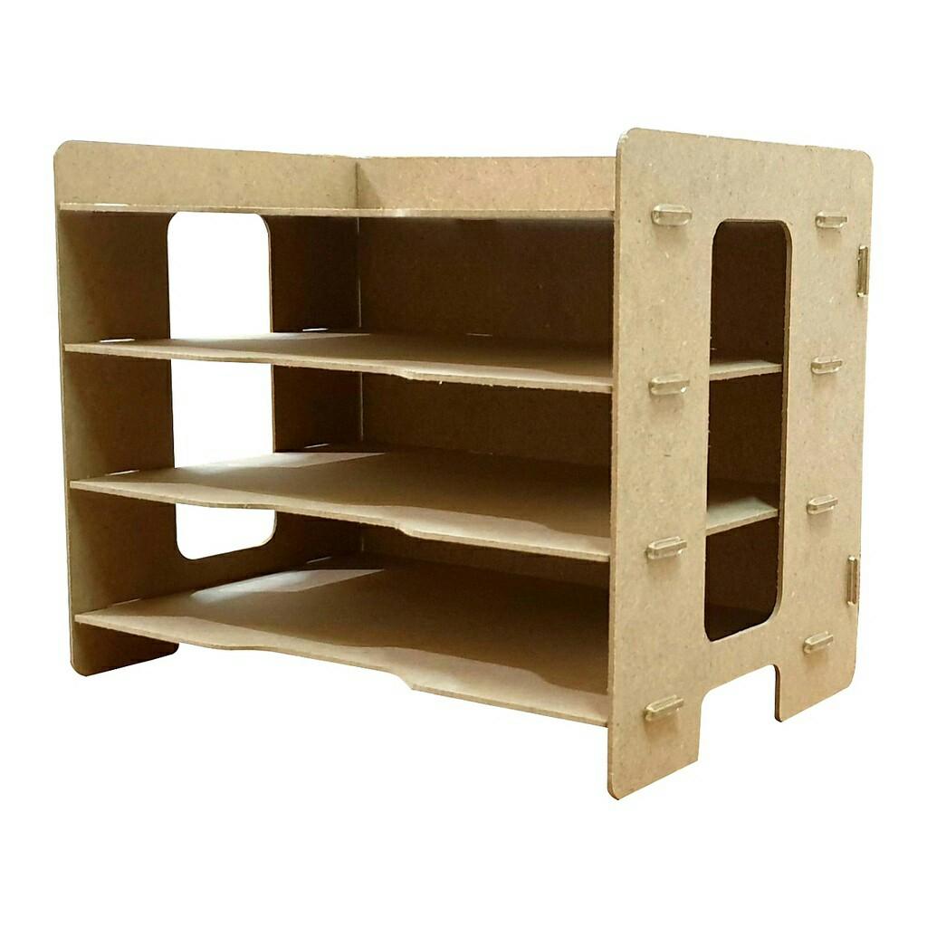 Rak buku Kertas dokumen 3susun rak buku, Perabotan Rumah di Carousell