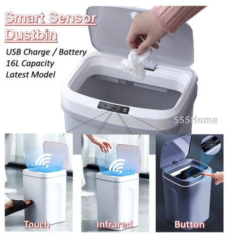 [SG Seller] Smart Sensor Dust Bin / Intelligent Trash Bin / Office Home ...