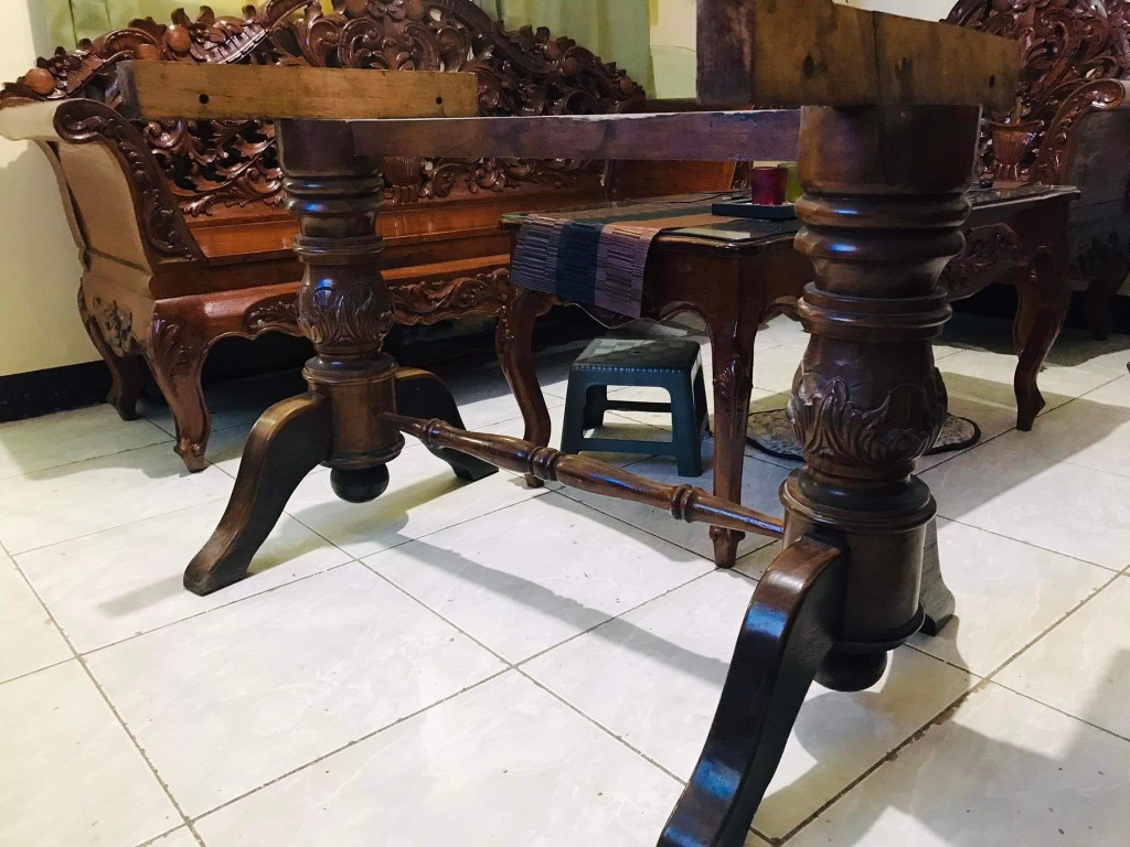 Solid Vintage Narra Dining Table, Furniture & Home Living, Furniture ...