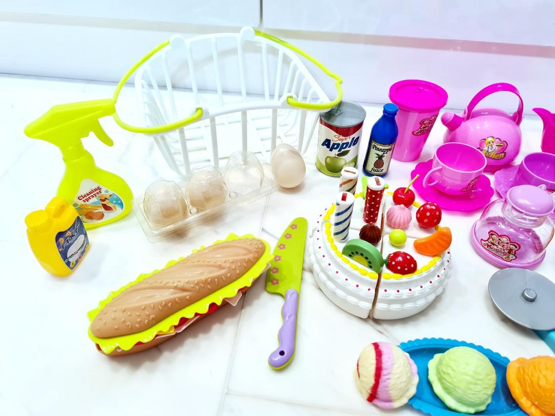 Toys R Us Just Like Home pizza set, burger set with fries, tea set ...