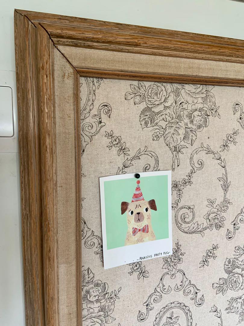 Vintage Large Pin Board/Mood Board, Furniture & Home Living, Home Decor ...