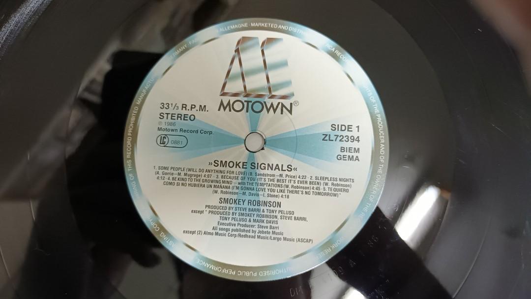 德版 名曲名盤 SMOKEY ROBINSON SMOKE SIGNALS 舊版 黑膠 LP, 興趣及遊戲, 音樂、樂器 & 配件, 音樂與 ...