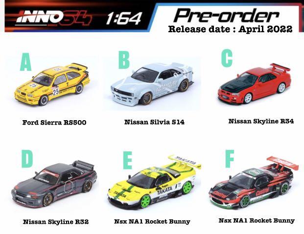 Inno64 Ford Sierra rs500 Nissan Silvia S14 Skyline GTR R34 R32 Honda ...