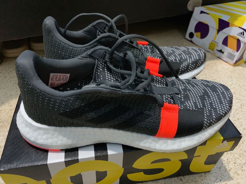 Adidas sense boost original, Fesyen Pria, Sepatu , Sneakers di Carousell