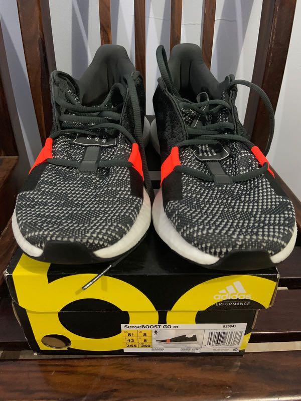 Adidas sense boost original, Fesyen Pria, Sepatu , Sneakers di Carousell