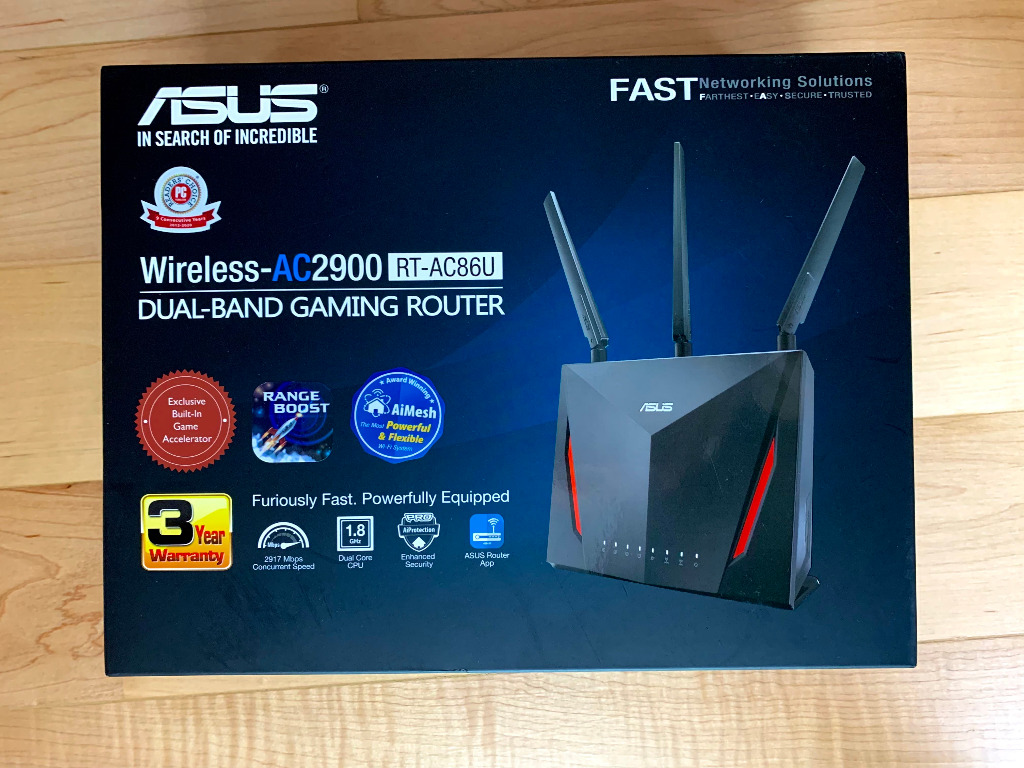 ASUS AC2900 RT-AC86U Dual-band Gaming Router, Computers & Tech, Parts ...