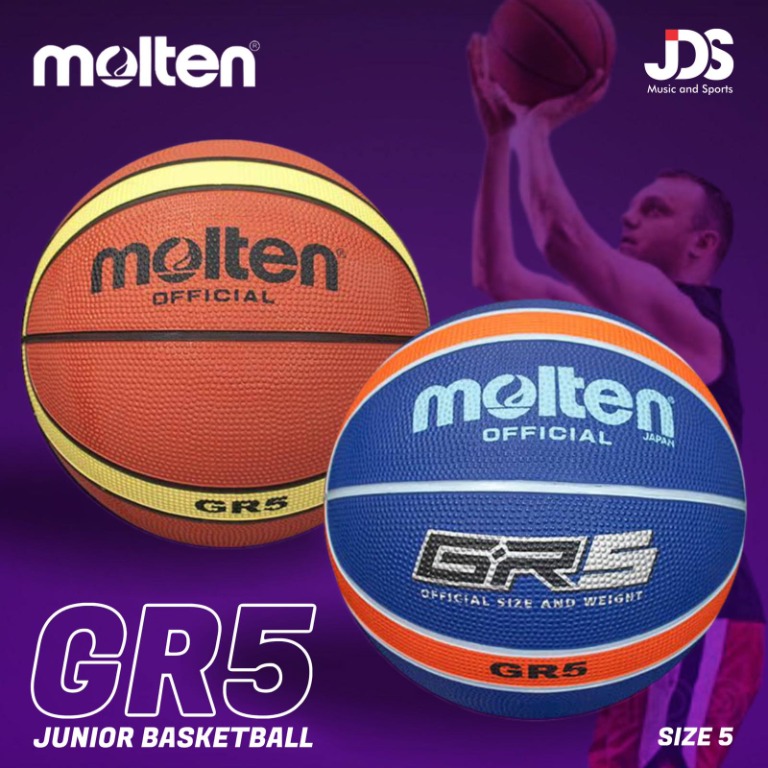 Authentic Molten GR5 Rubber Basketball Size 5, Sports Equipment, Sports ...