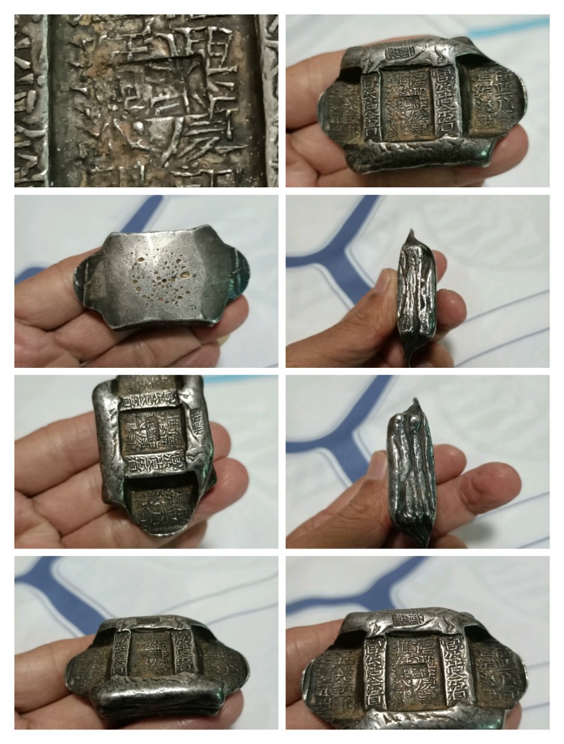 Authentic Old Chinese antique silver ingots, Hobbies & Toys ...