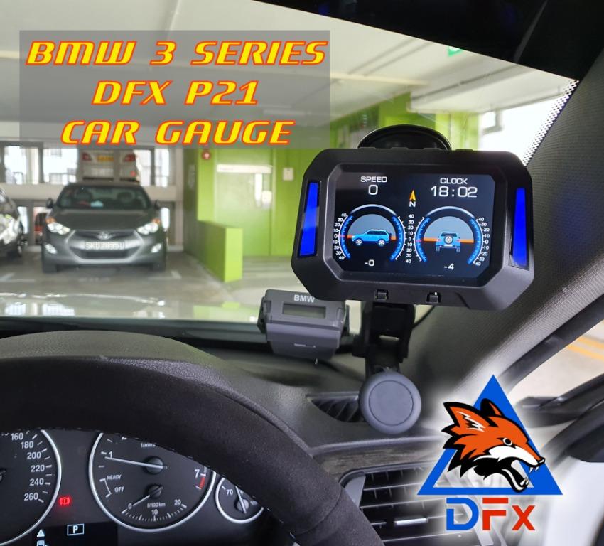 BMW 320i 3 series DFx P21 Car Gauge (OBD2, GPS, Slope Meter, HUD, OBD ...