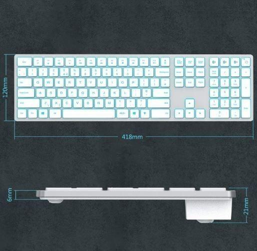 BRAND NEW Jelly Comb Backlit Bluetooth Keyboard 7-Color Ultra Slim ...