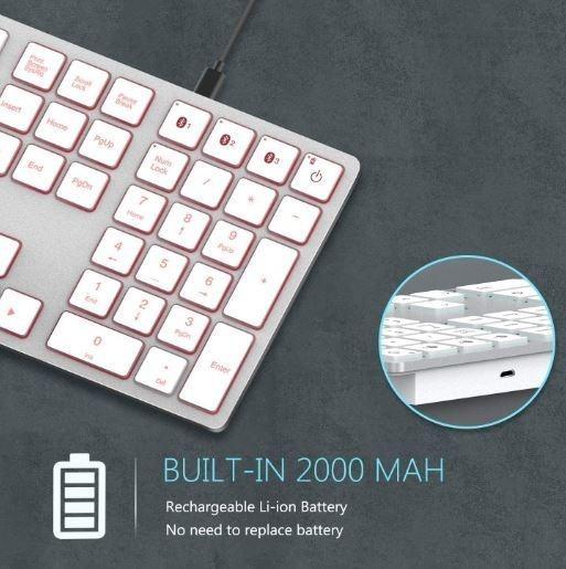 BRAND NEW Jelly Comb Backlit Bluetooth Keyboard 7-Color Ultra Slim ...