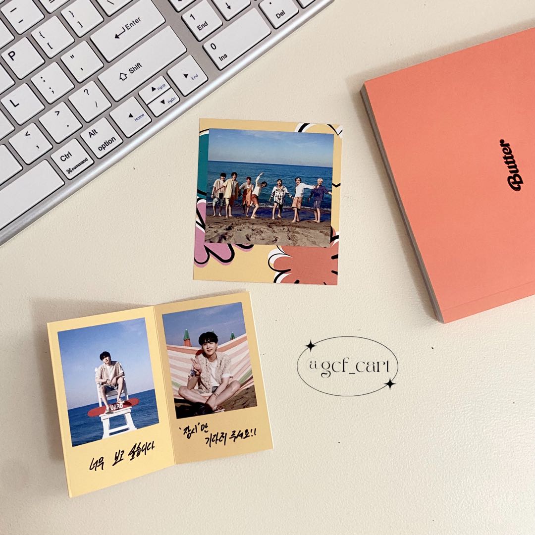BTS BUTTER GROUP POLA + YOONGI MESSAGE CARD SET, Hobbies & Toys ...