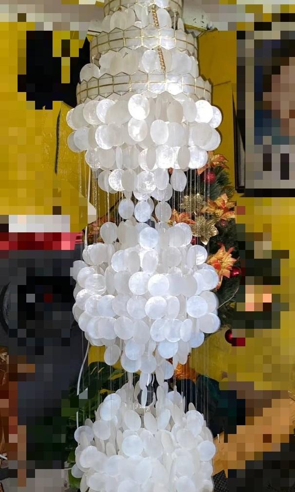 CAPIZ CHANDELIER 5FT, Furniture & Home Living, Lighting & Fans ...