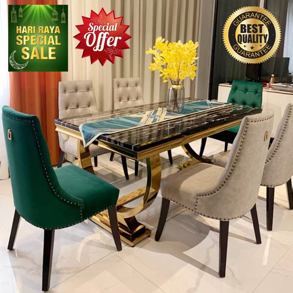 Cyrus Designer Luxury Dining Table & Chairs Customisation Option ...